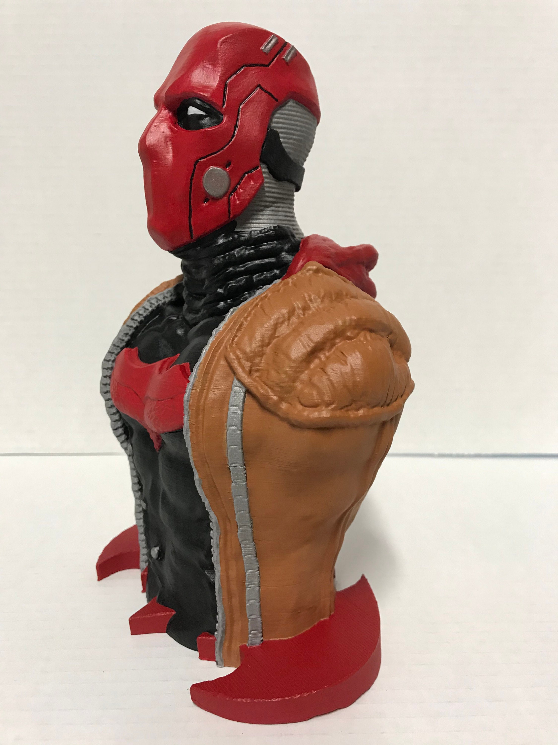 Red Hood Bust DC 9 Tall Hand Painted 3D Printed - Etsy