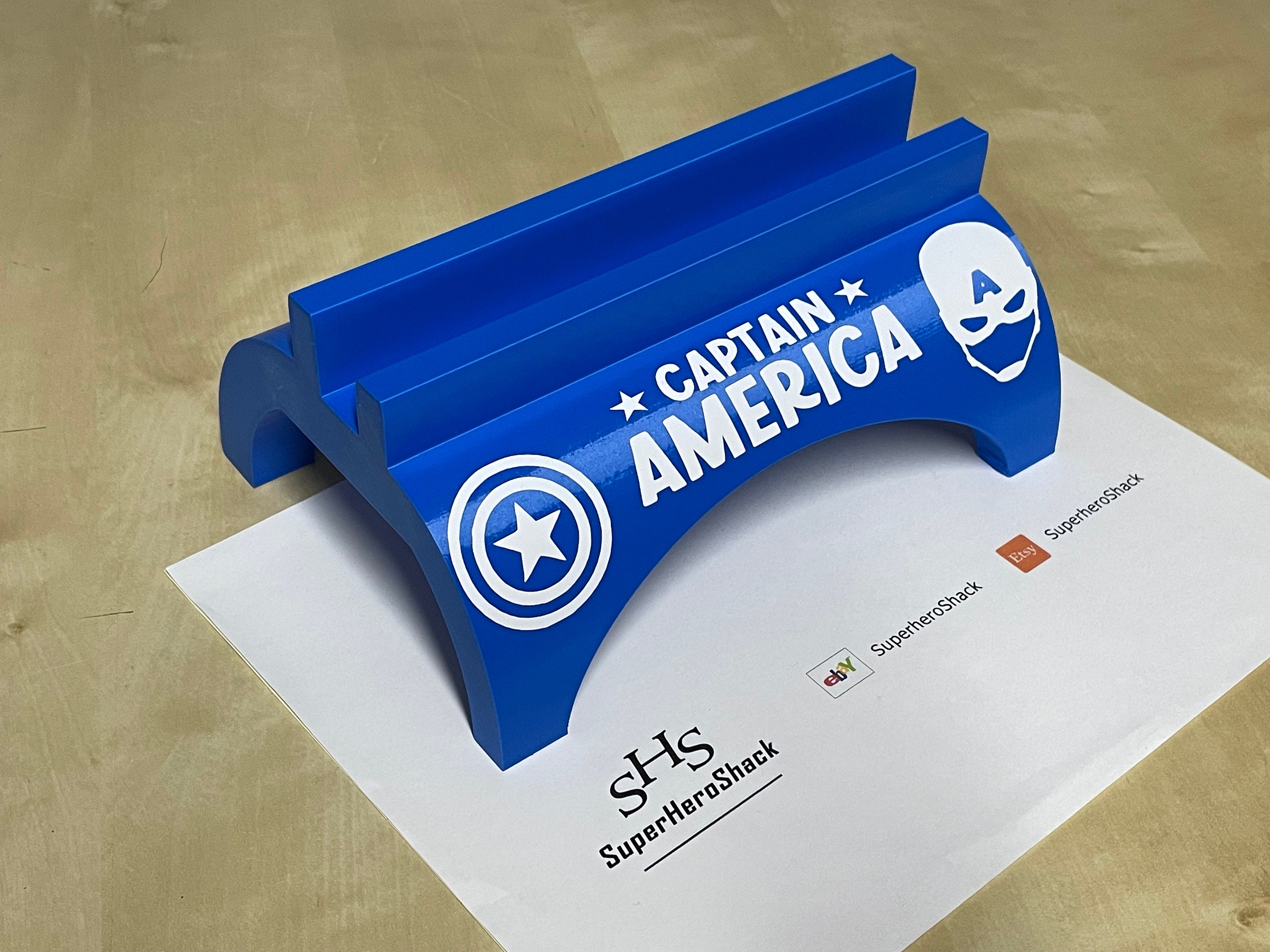 Captain America Comic Book Stand 3D Printed blue PLA - Etsy