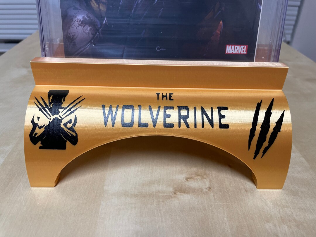 Wolverine Comic Book Stand 3D Printed gold PLA - Etsy