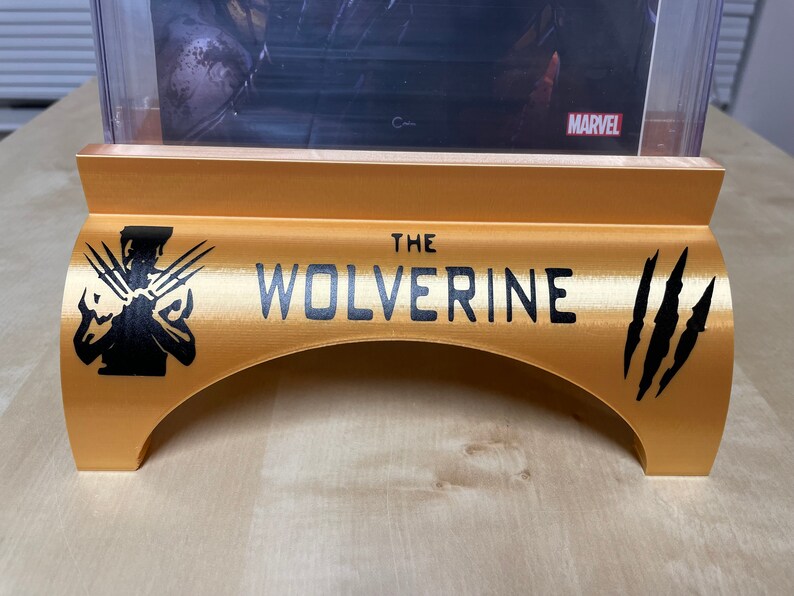 Wolverine Comic Book Stand 3D Printed gold PLA - Etsy