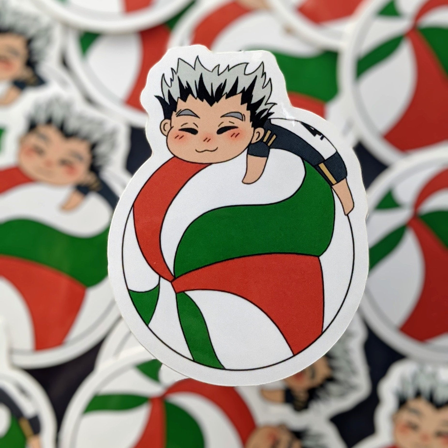 Chibi Bokuto on Volleyball Haikyuu Vinyl Sticker - Etsy UK