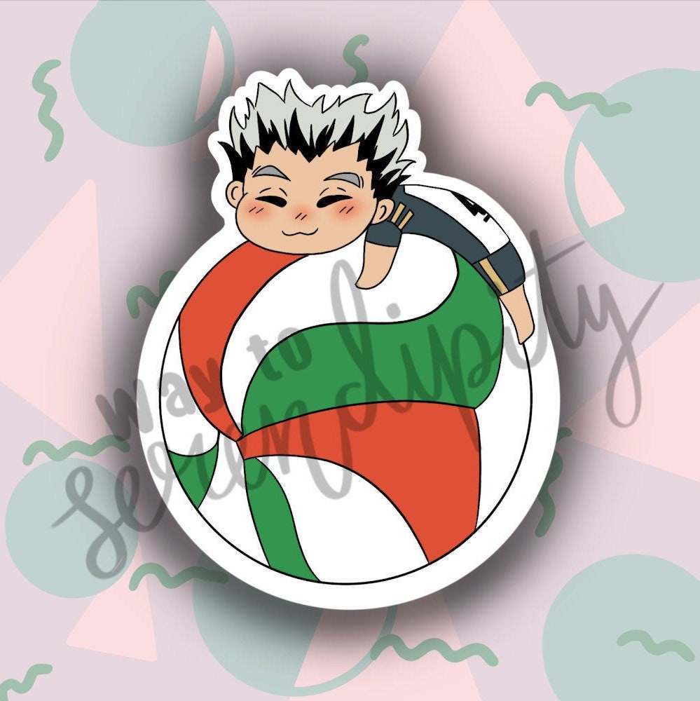 Chibi Bokuto on Volleyball Haikyuu Vinyl Sticker - Etsy UK