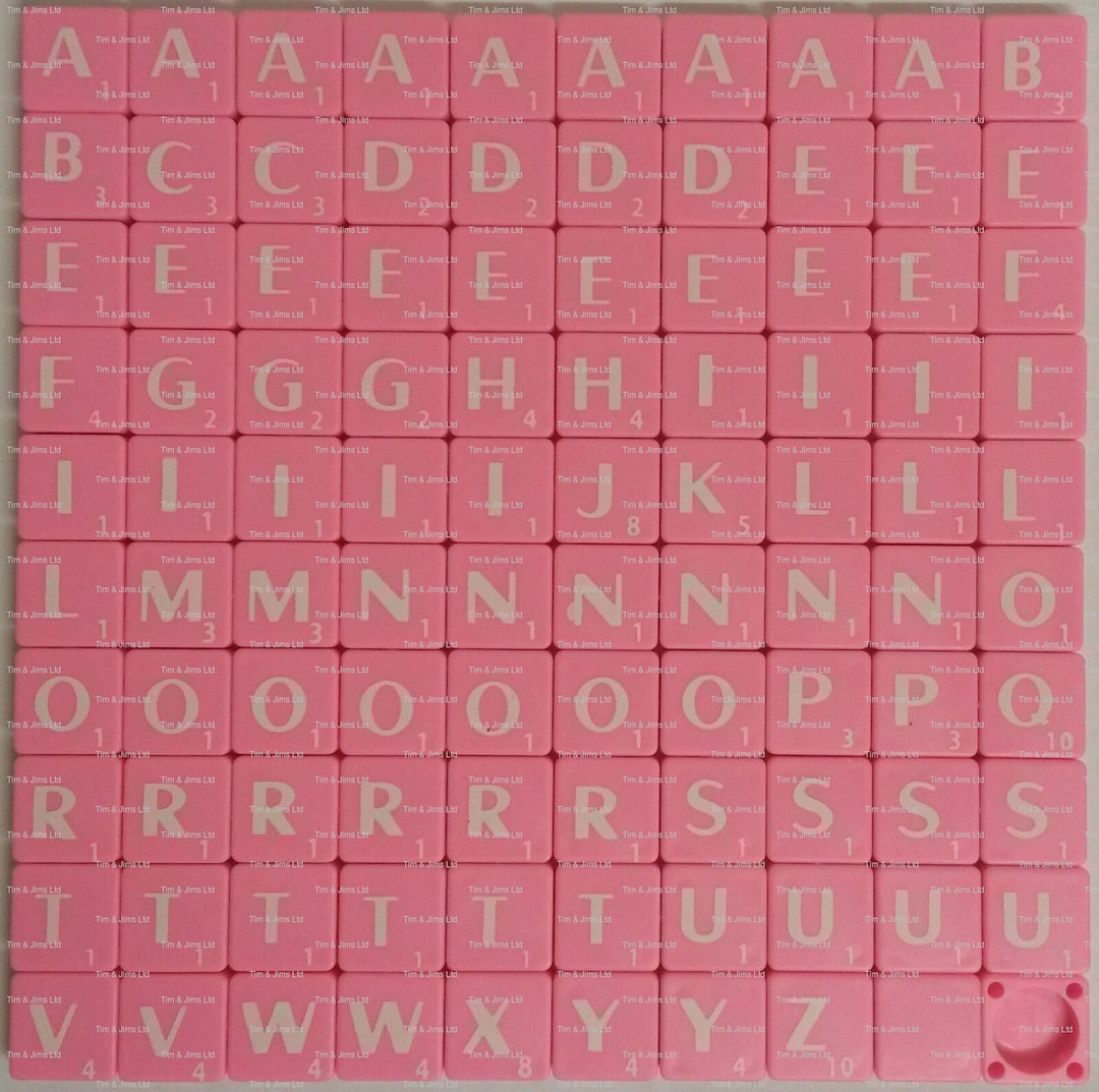 New Scrabble Tiles Letters and Numbers - 100 Set of Game Pieces Choice ...