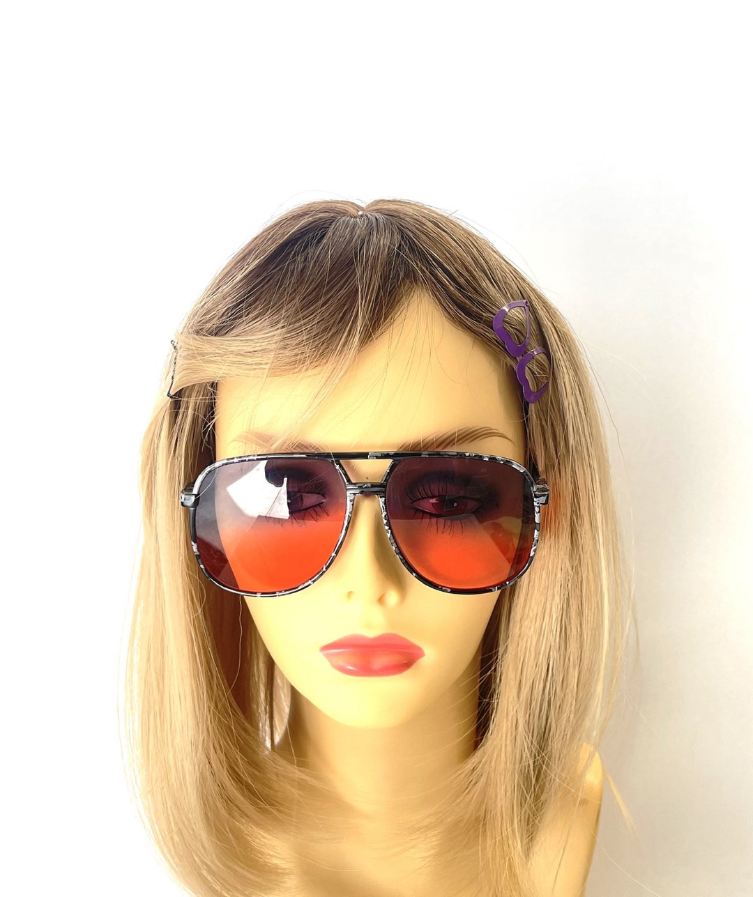 Vintage 70s Unisex Double Bridged carbon-lite 4 Sunglasses W/custom ...