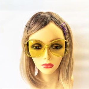 Vintage 80s Womens Drop-arm Sunglasses W/custom Made Yellow Lenses ...