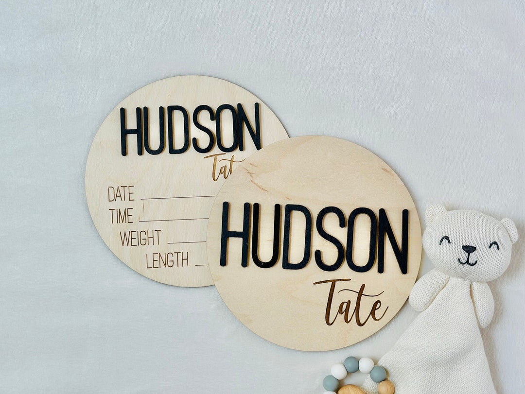 Baby Announcement Sign, Birth Announcement Sign, 3d Newborn Sign for ...