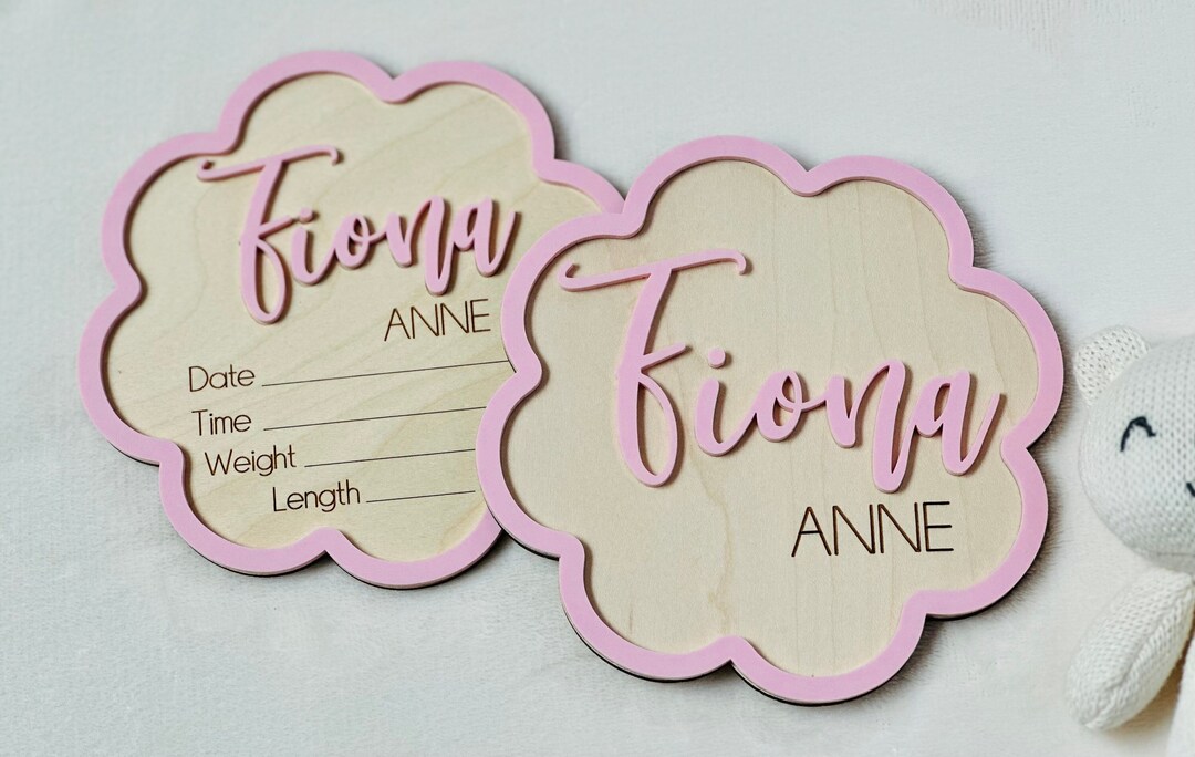 Acrylic Baby Announcement Sign Birth Stat Sign Birth - Etsy