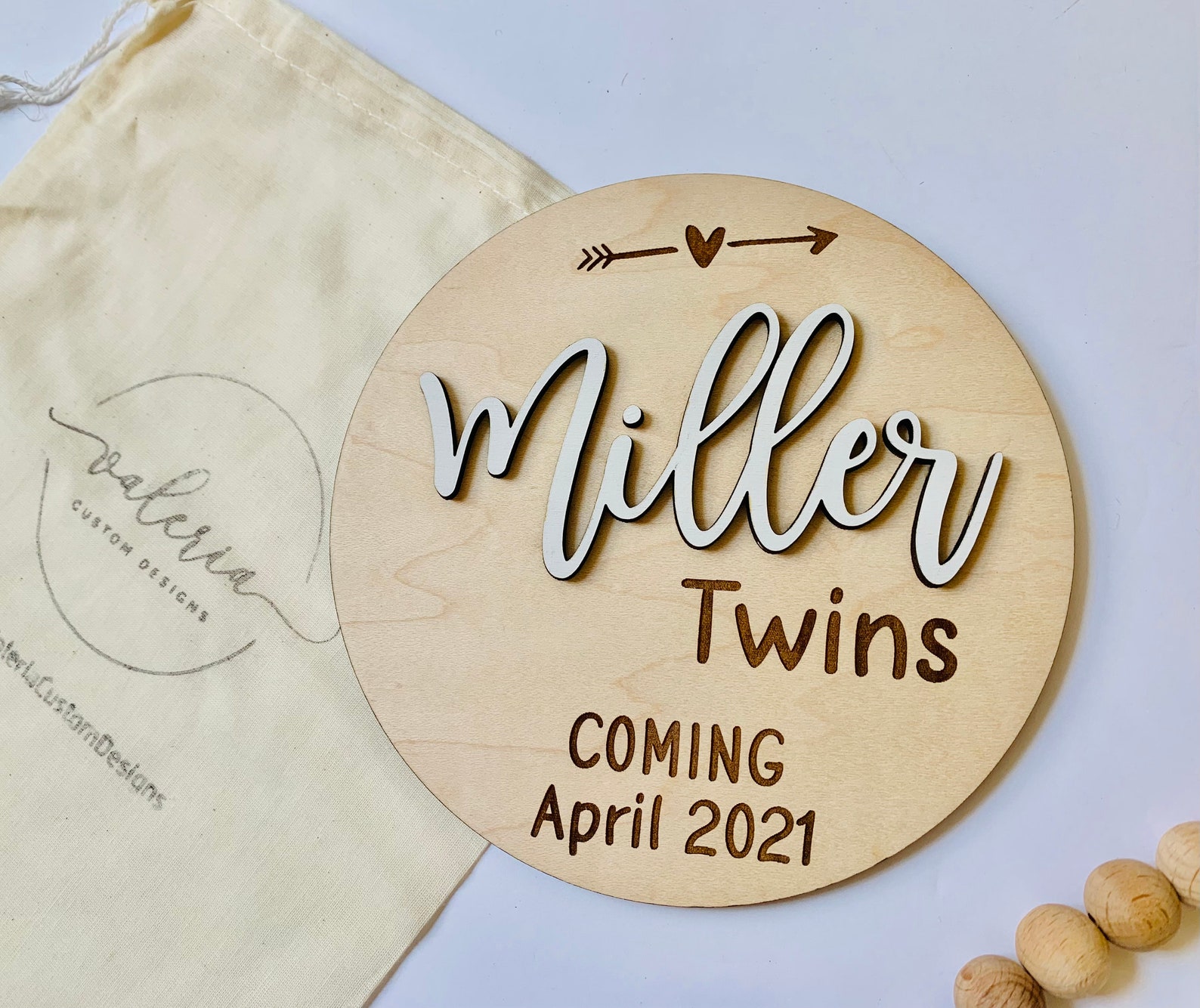 Custom Twin Pregnancy Announcement Sign Twin Announcement - Etsy