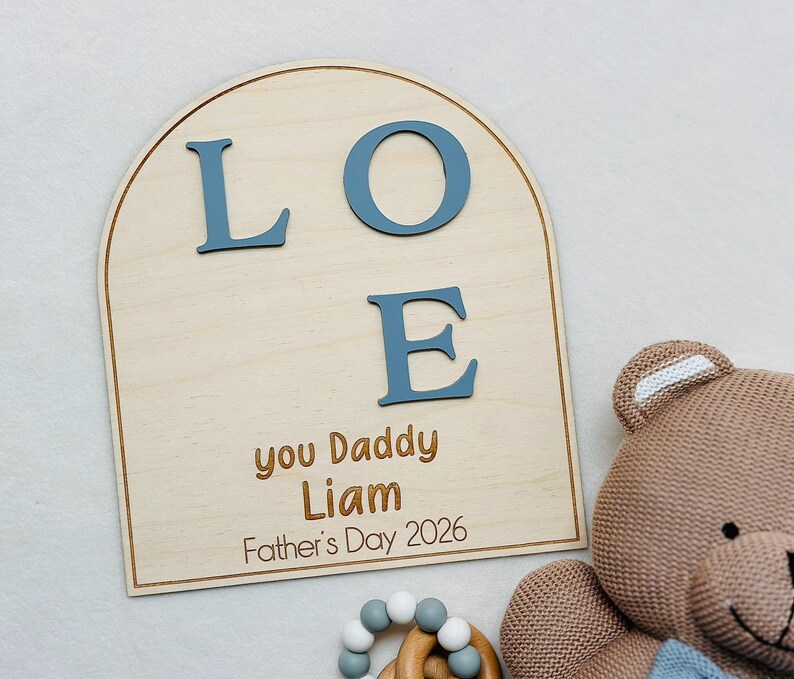 Personalized Baby Footprint LOVE Sign, First Father's Day Keepsake - Etsy