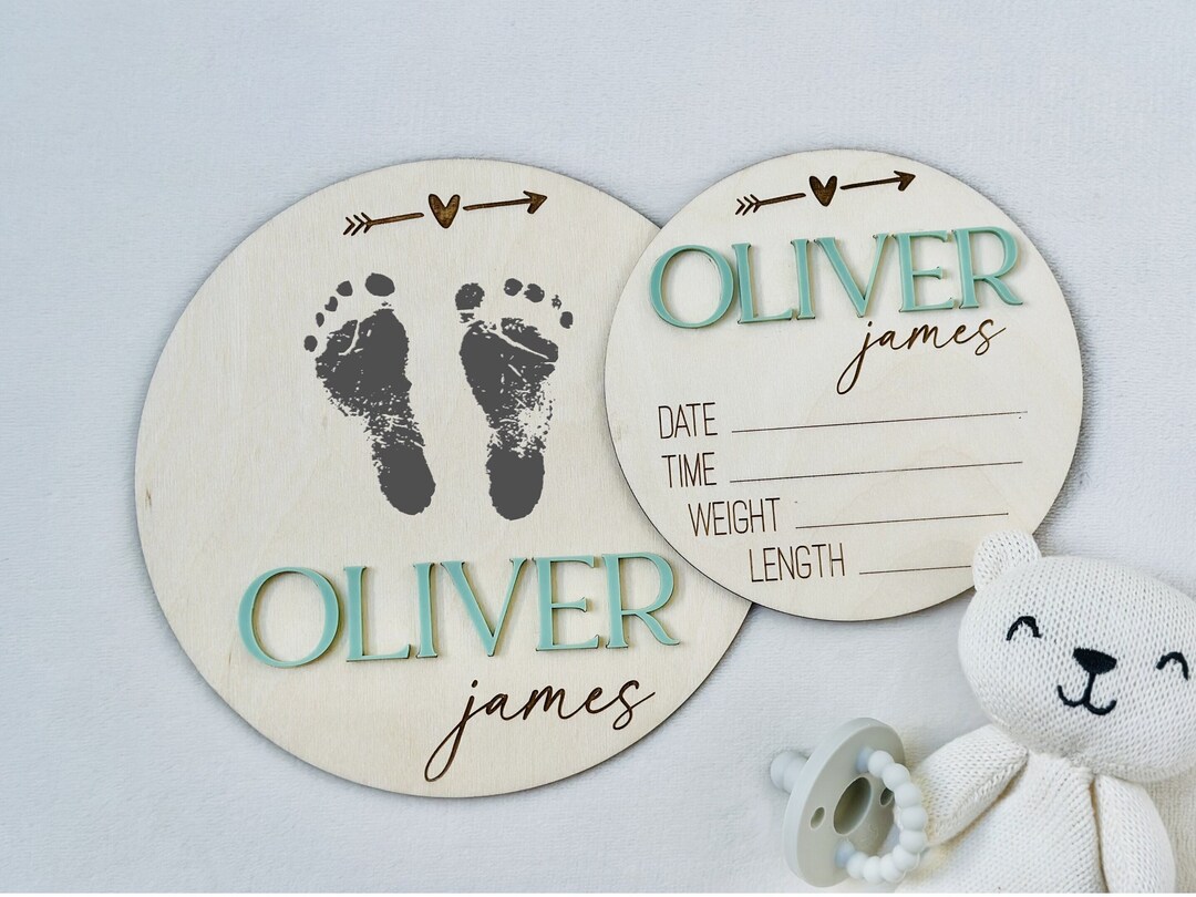 Birth Announcement Sign for Hospital, Baby Announcement Sign With Birth ...