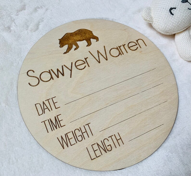 Birth Announcement Sign Baby Stat Sign Newborn Photo Prop - Etsy