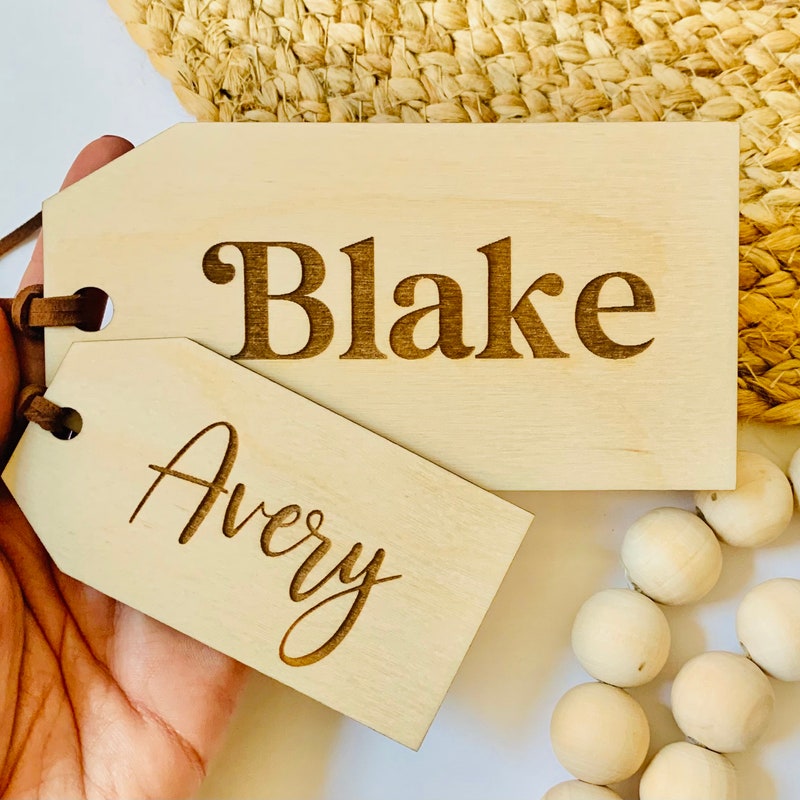 Engraved Wood Tags - Etsy