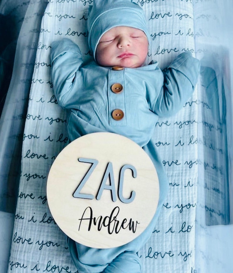 Baby Name Sign Newborn and Birth Announcement Sign Wood - Etsy