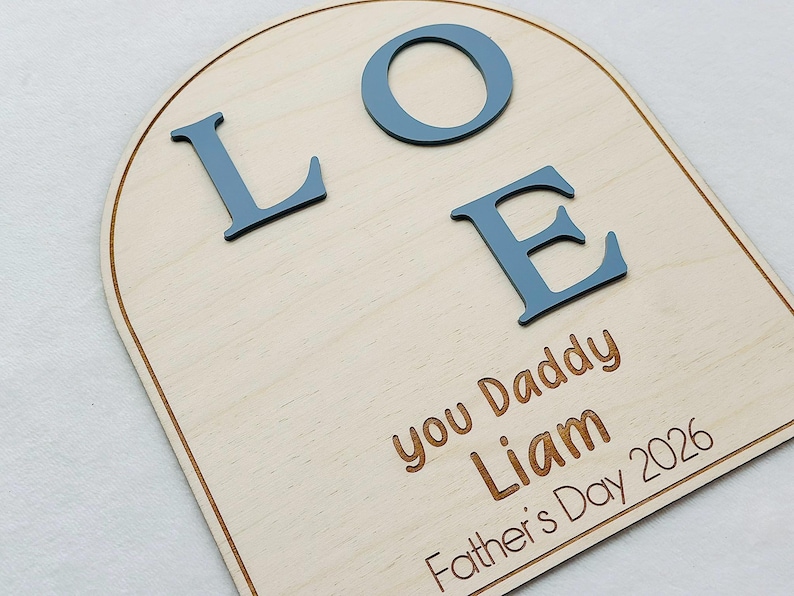 Personalized Baby Footprint LOVE Sign, First Father's Day Keepsake - Etsy