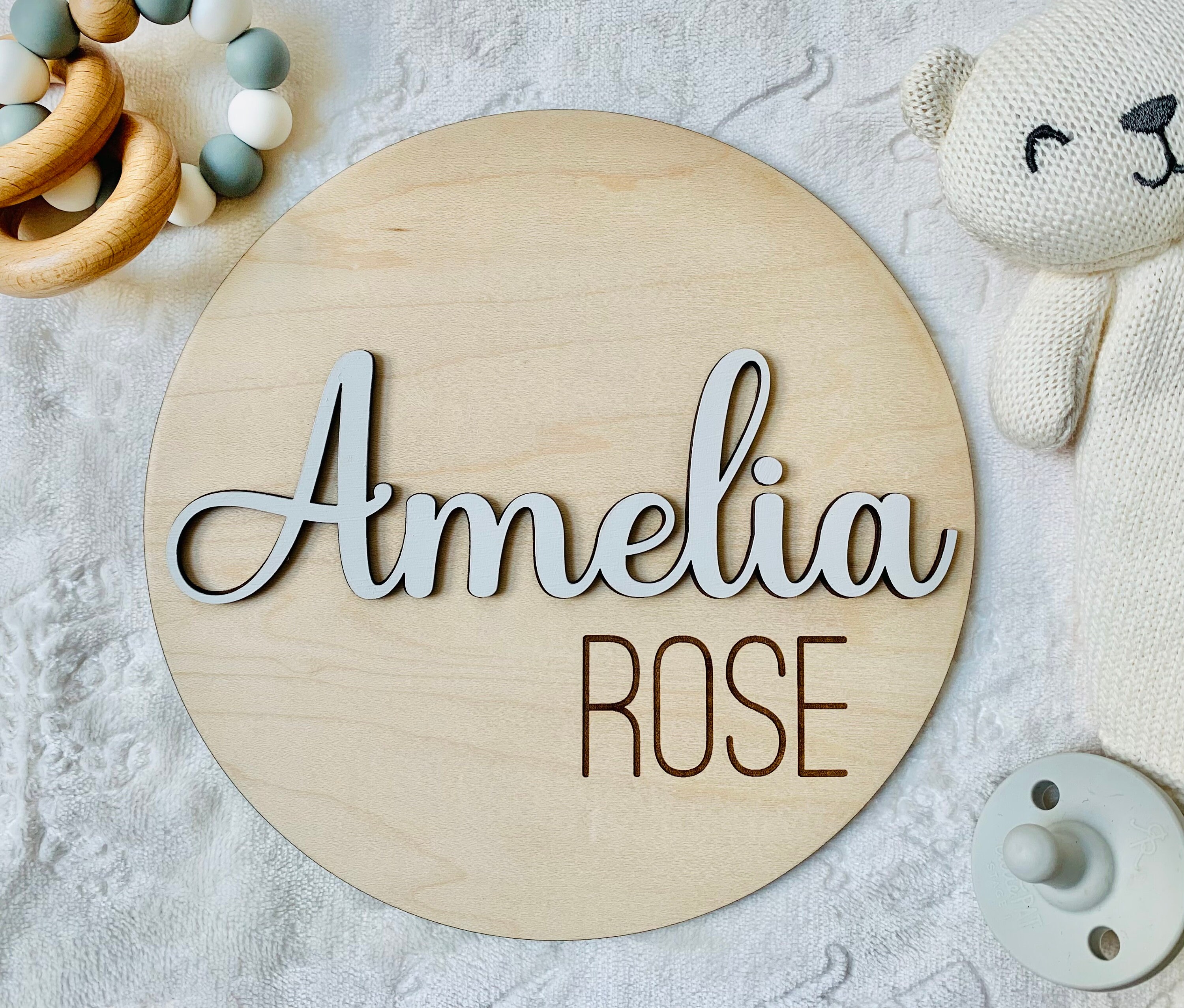 Baby Name Sign Newborn and Birth Announcement Sign Wood - Etsy