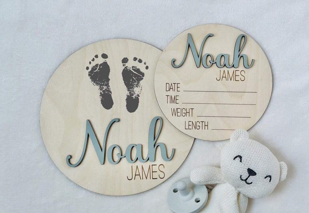 Newborn Name Sign for Hospital, Welcome Baby Sign, Name Announcement ...