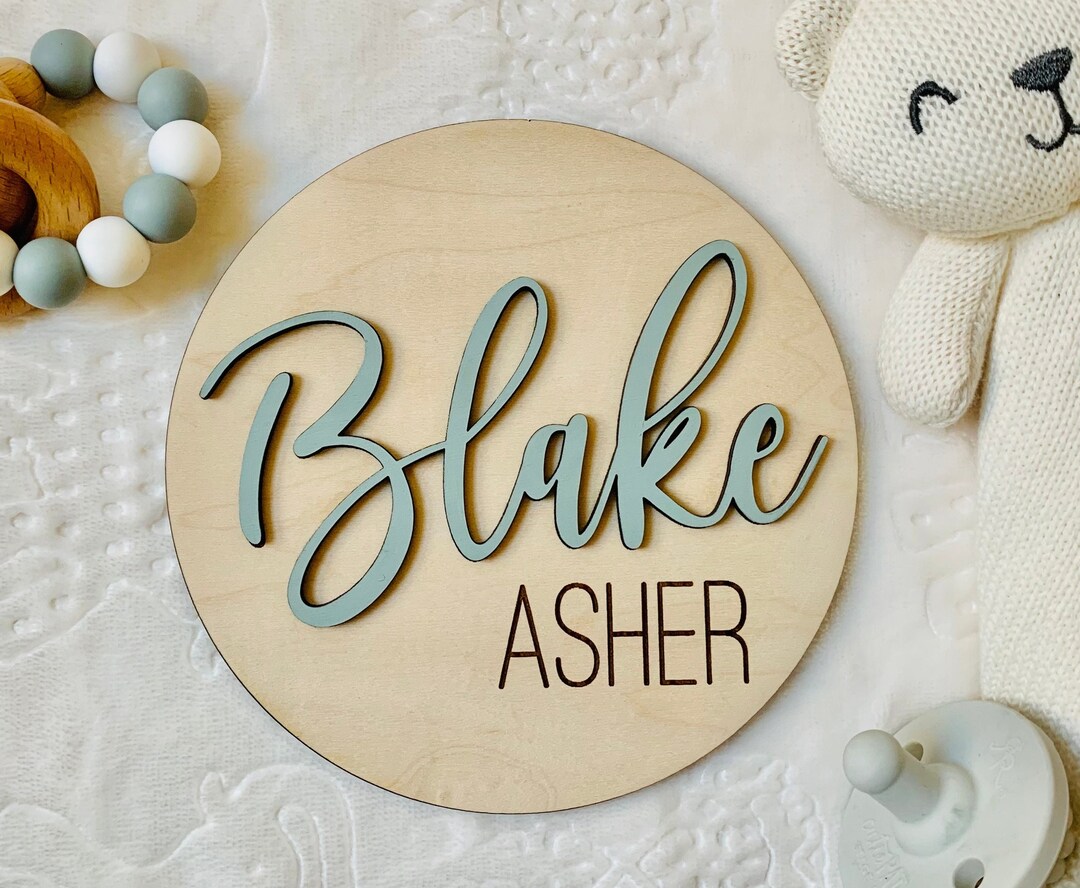 Baby Name Sign, Baby Announcement, Name Sign for Hospital, Baby Arrival ...