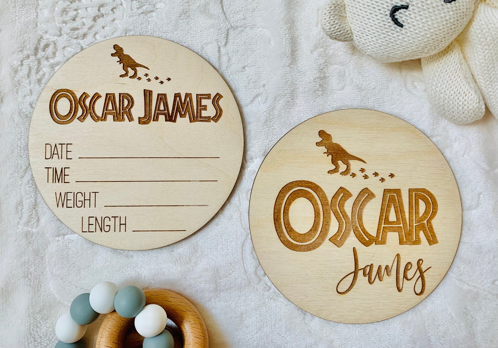 Dinosaur Baby Name Announcement Sign Birth Announcement Sign | Etsy