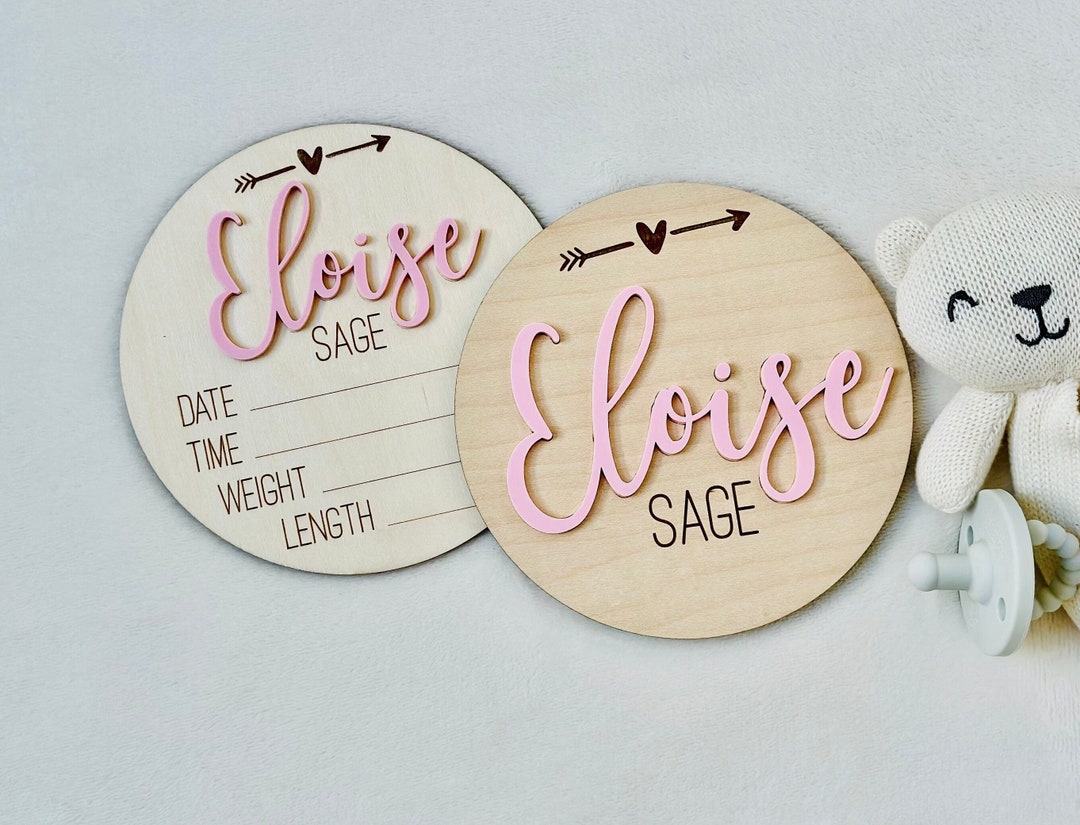 Baby Birth Announcement Sign, Baby Hospital Sign, Baby Welcome Sign for ...