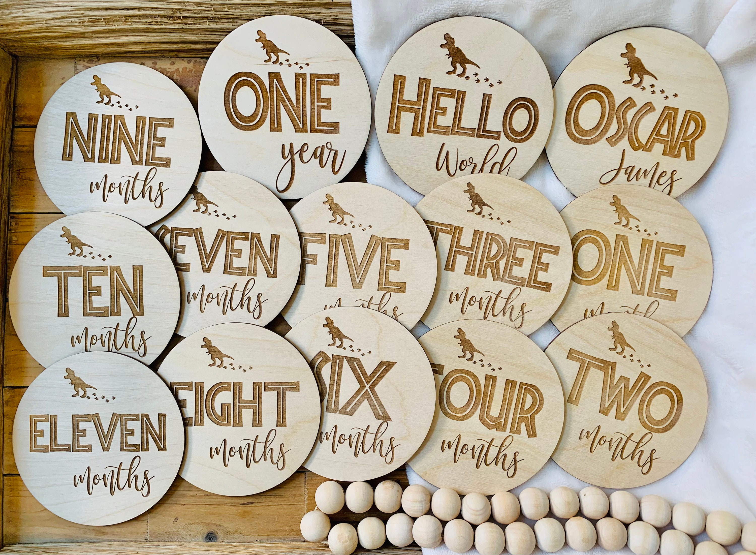 Baby Monthly Milestone Cards Dinosaur Baby Milestone Signs | Etsy