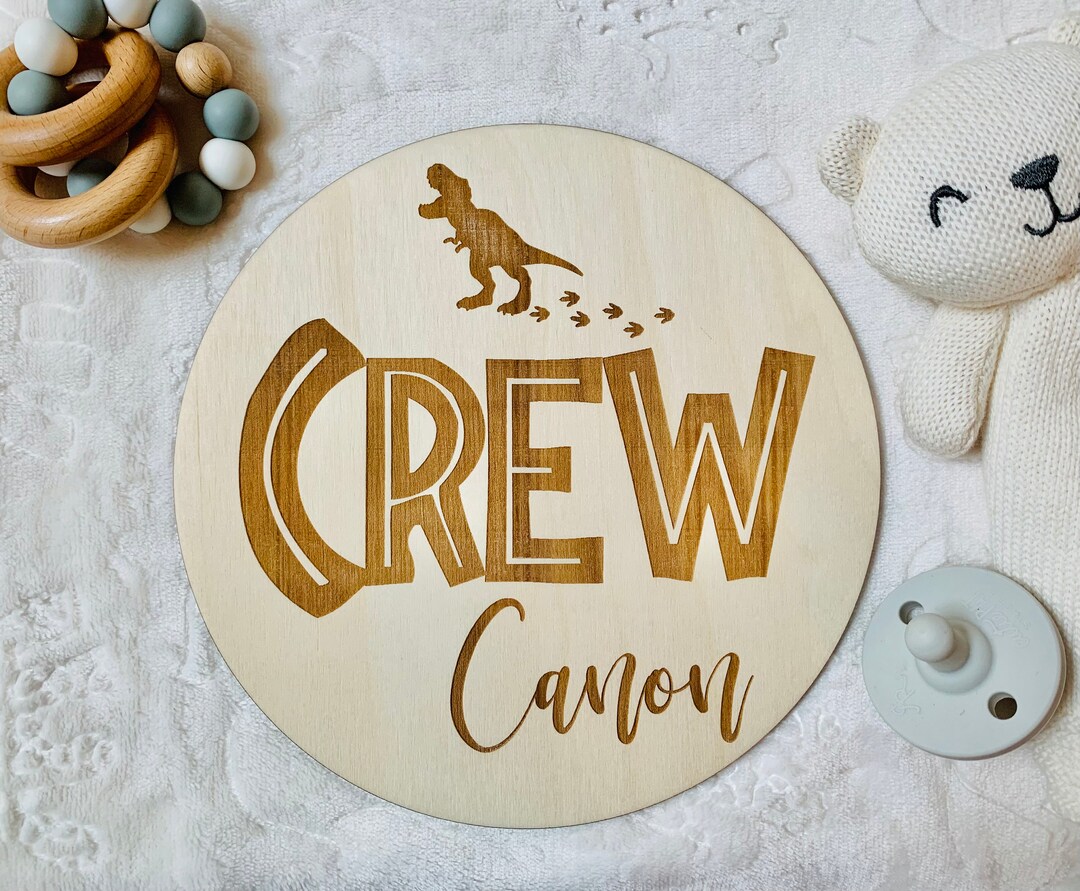 Dinosaur Birth Announcement Sign, Baby Name Announcement, Hospital Name ...