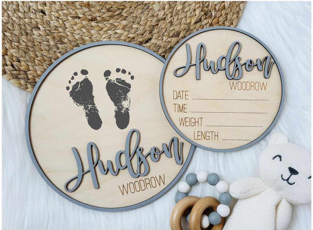 Baby Birth Announcement Sign, Newborn Sign for Hospital, Baby Hospital ...