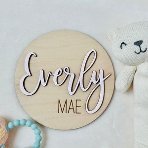 Baby Announcement Sign, Birth Announcement Sign, Baby Name Sign for ...