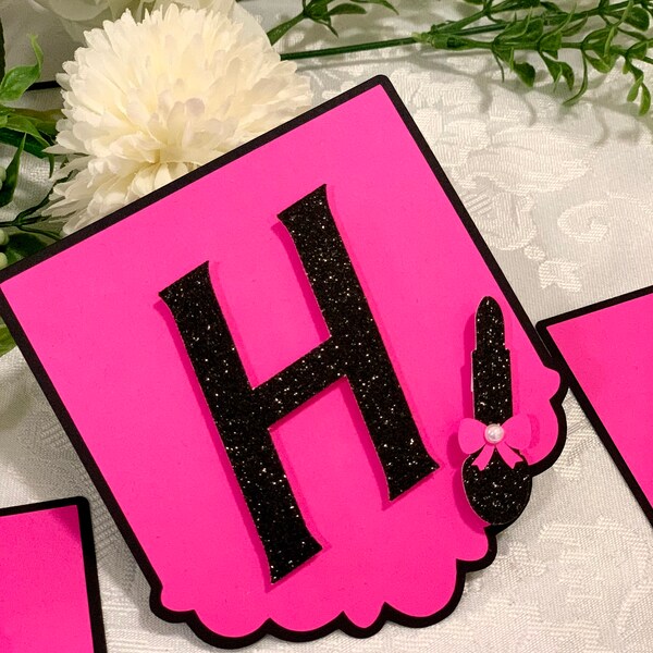 Pink Black Banner - Etsy
