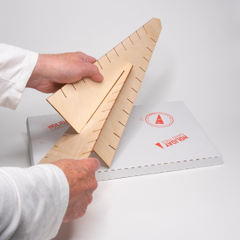 Wooden Tree Shaped Card Holder | Made of Birch Plywood for Holding and ...