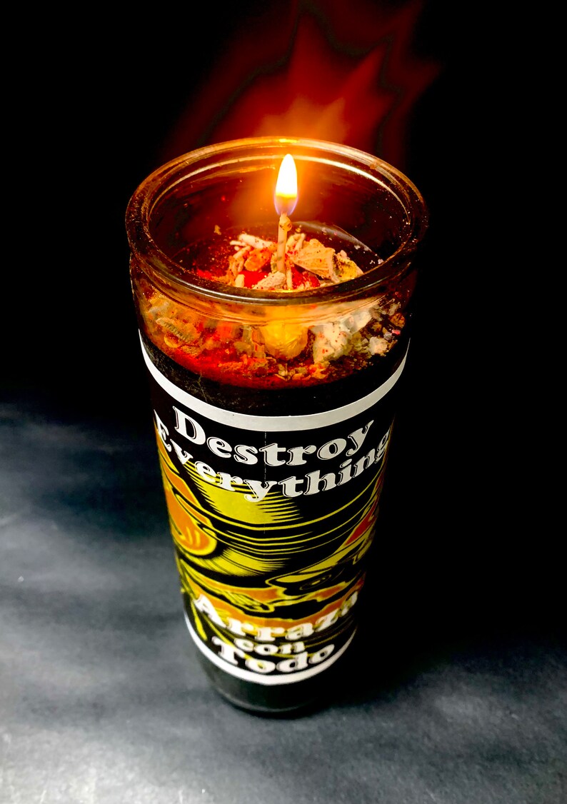 7 Day Dressed Spiritual Candle Destroy Everything / Arraza Con Todo - Etsy