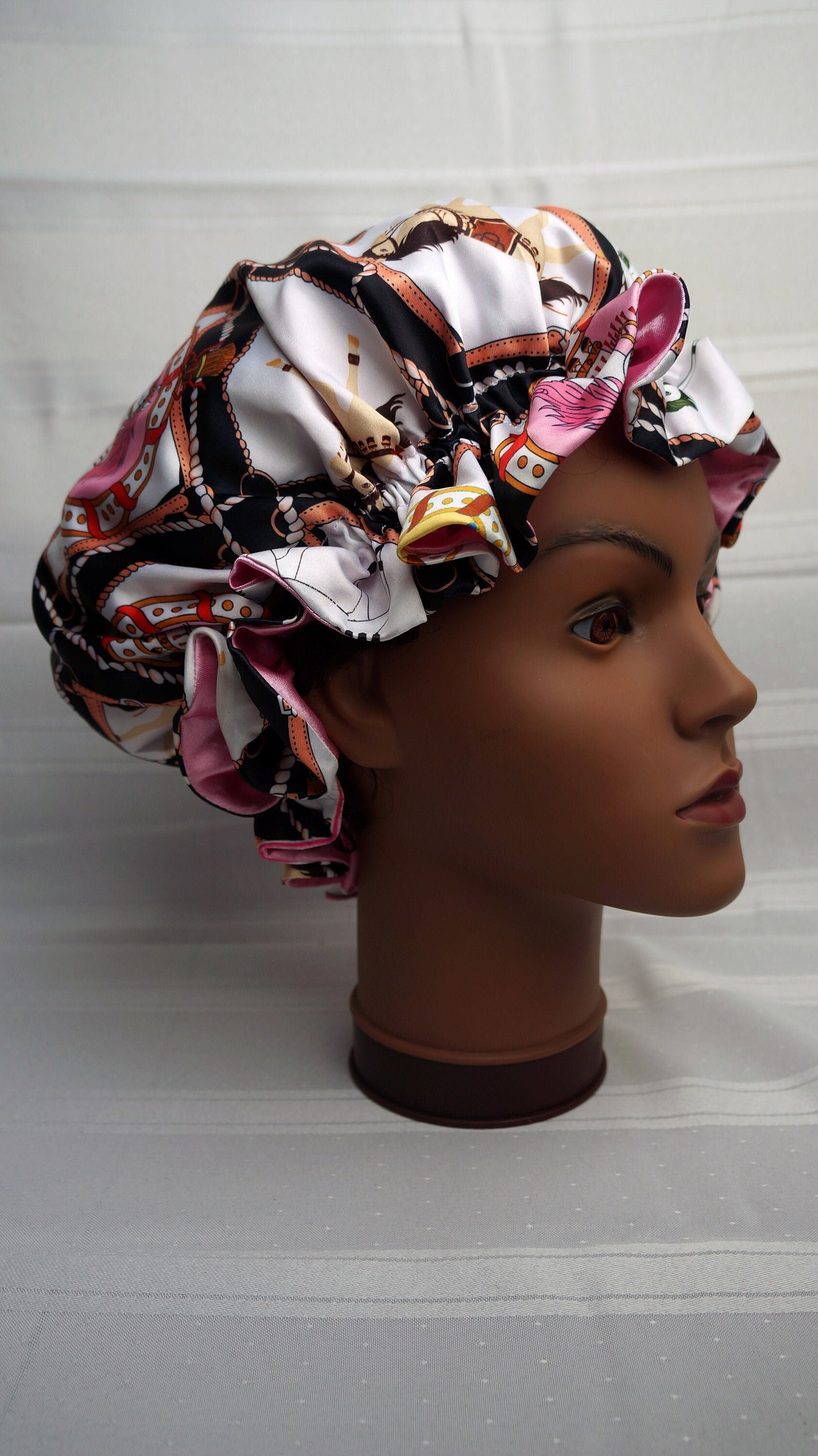 Bonnet 3 African Print Satin Lined Bonnet - Etsy UK
