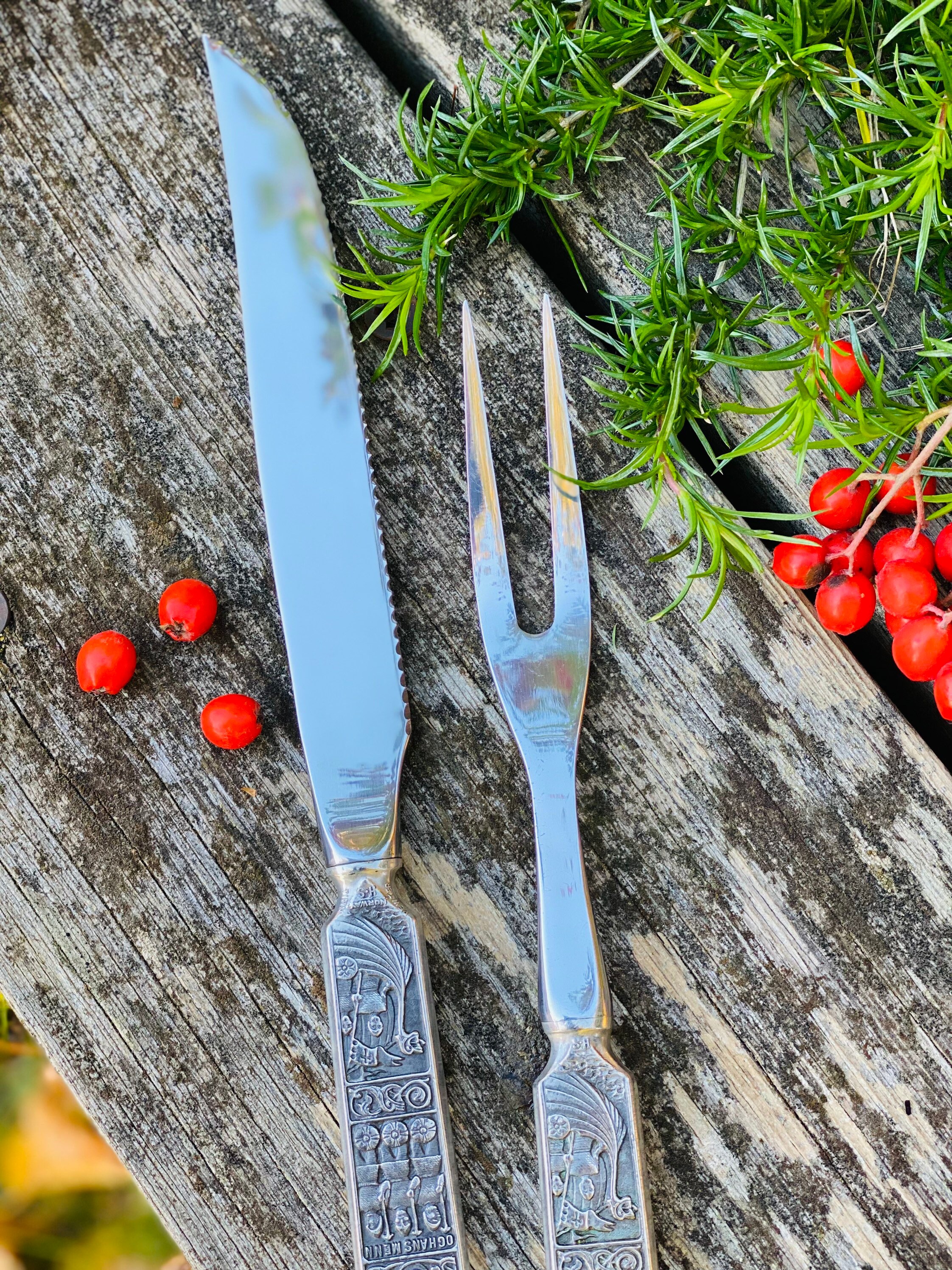Konge Tinn Kings Pewter Cutlery, Fork & Knife Set, Dansk Pewter, Rare ...