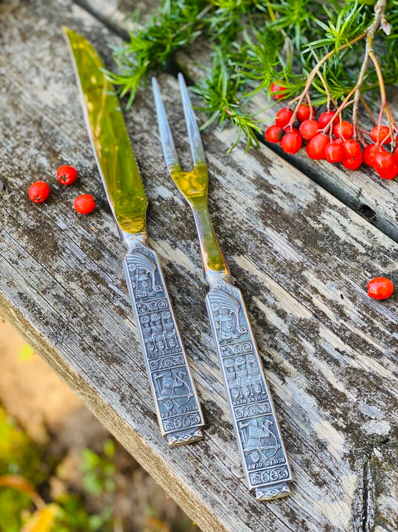 Konge Tinn Kings Pewter Cutlery, Fork & Knife Set, Dansk Pewter, Rare ...