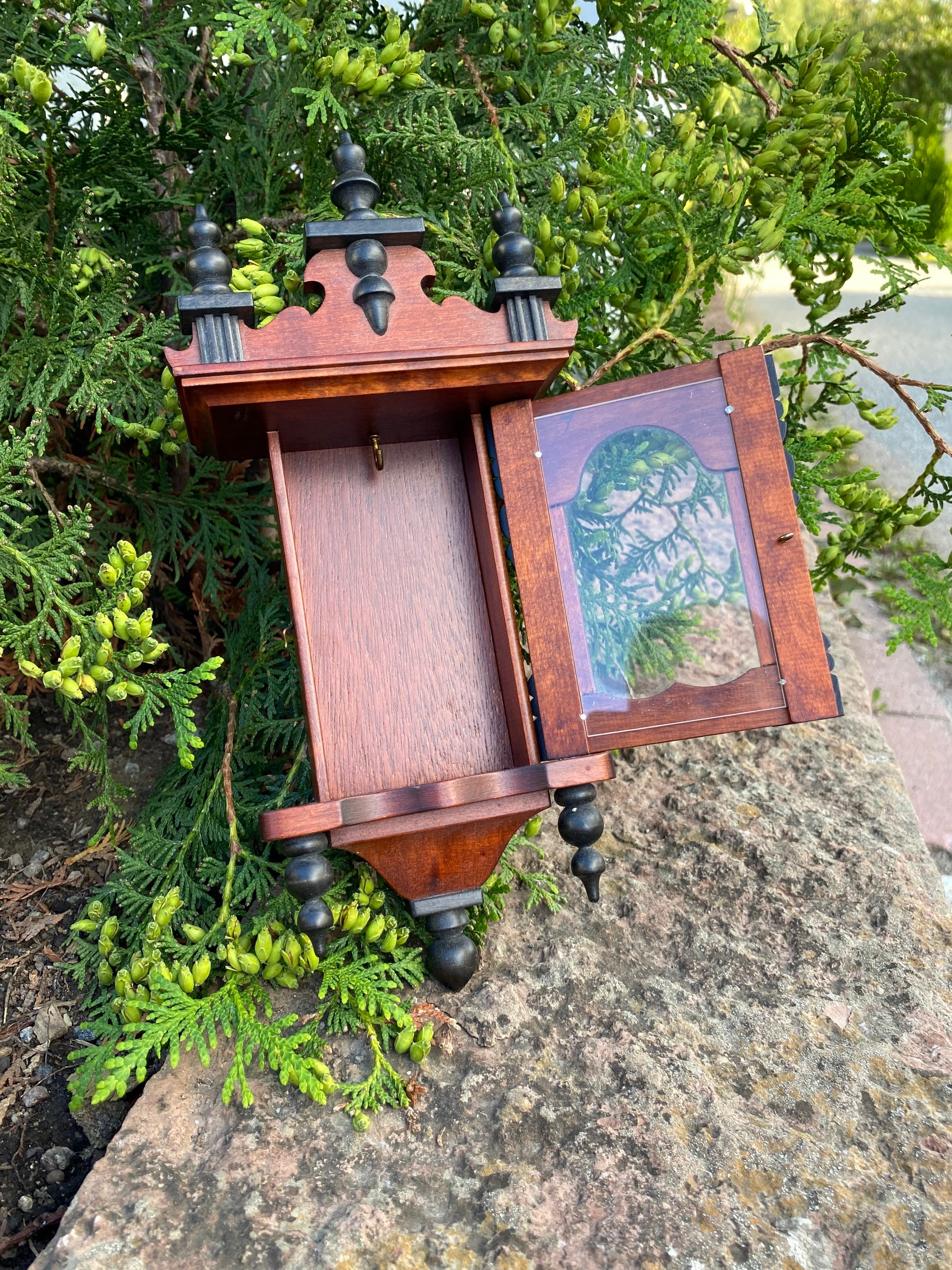 Antique Pendulum Junghans Wall Clock Box 1800s, Neo-renaissance 1800s ...