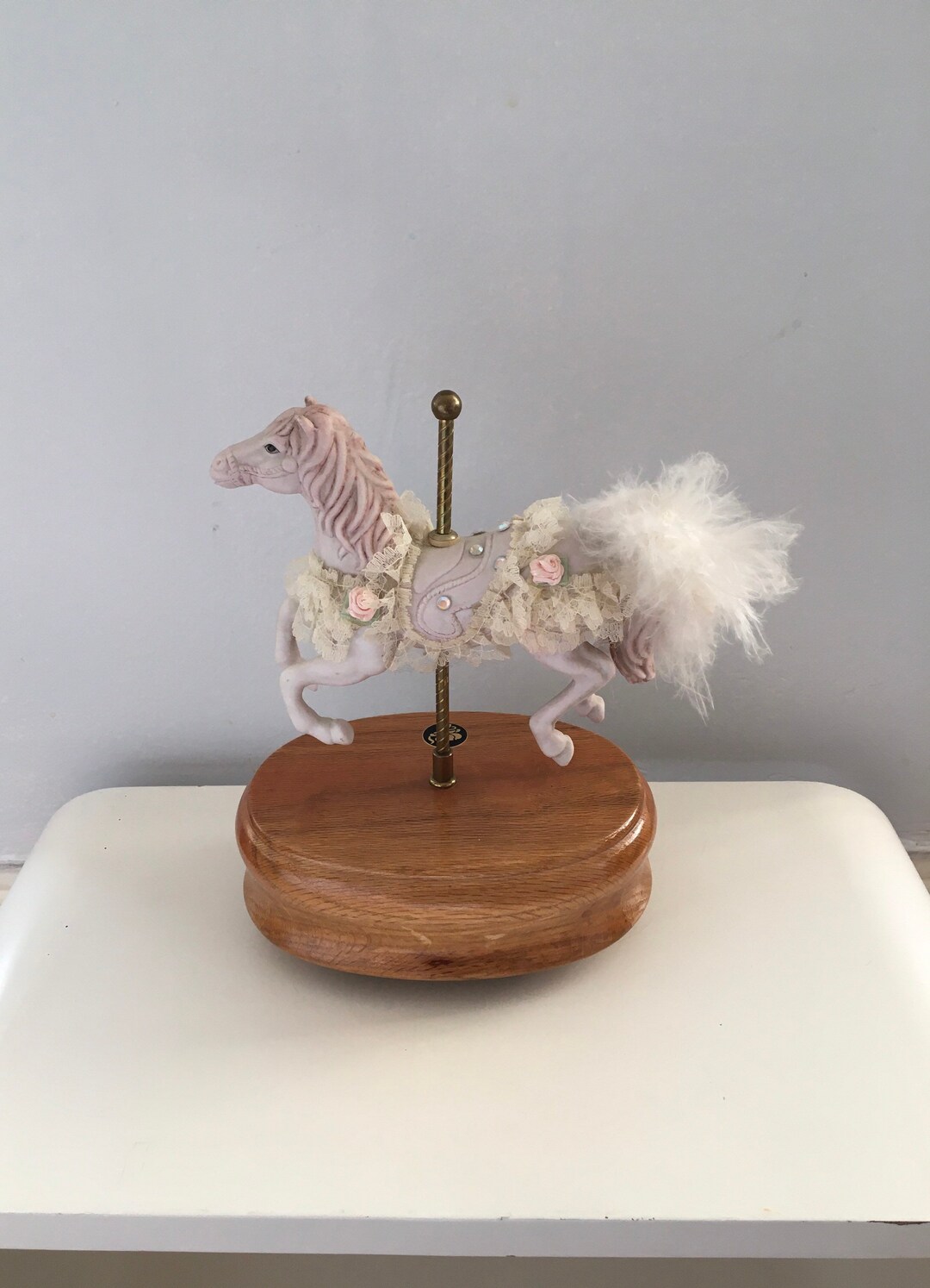 Vintage Carousel Horse Music Box Beth Ilyssa Design for - Etsy