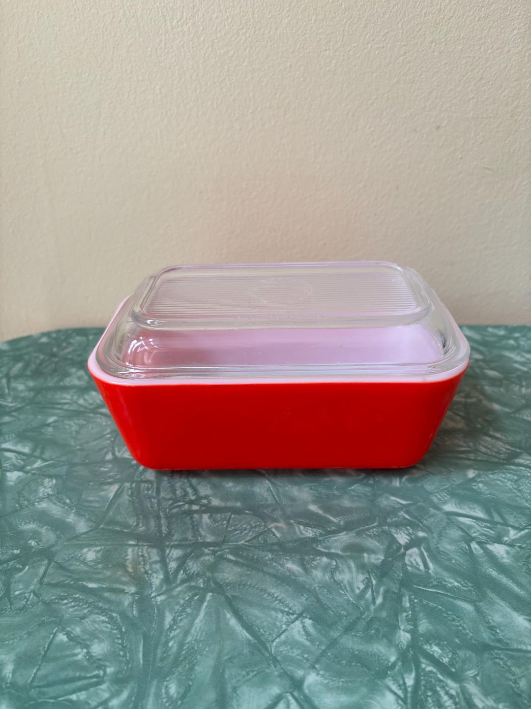 Vintage Pyrex Red Fridgie 502 With Glass Lid - Etsy