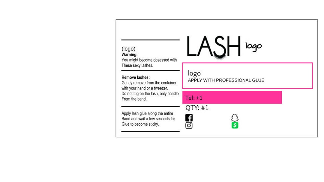 DIY Pill Bottle Lash Label Template, Prescription Labels for Eyelash ...
