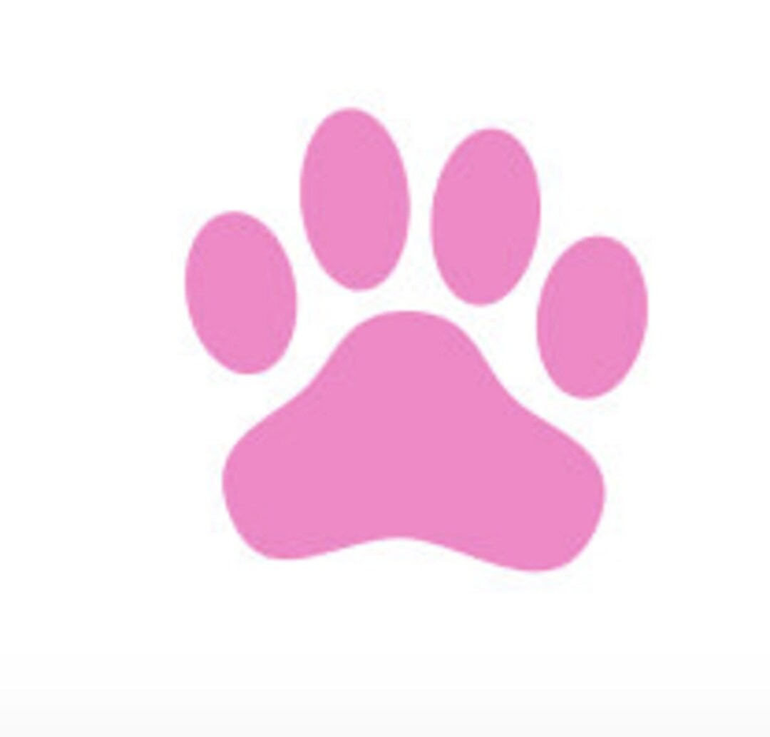 Pink Paw Print Sticker - Etsy
