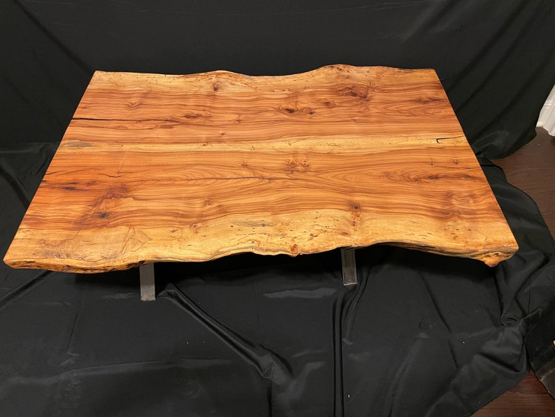 Pecan Live Edge Kitchen Table - Etsy