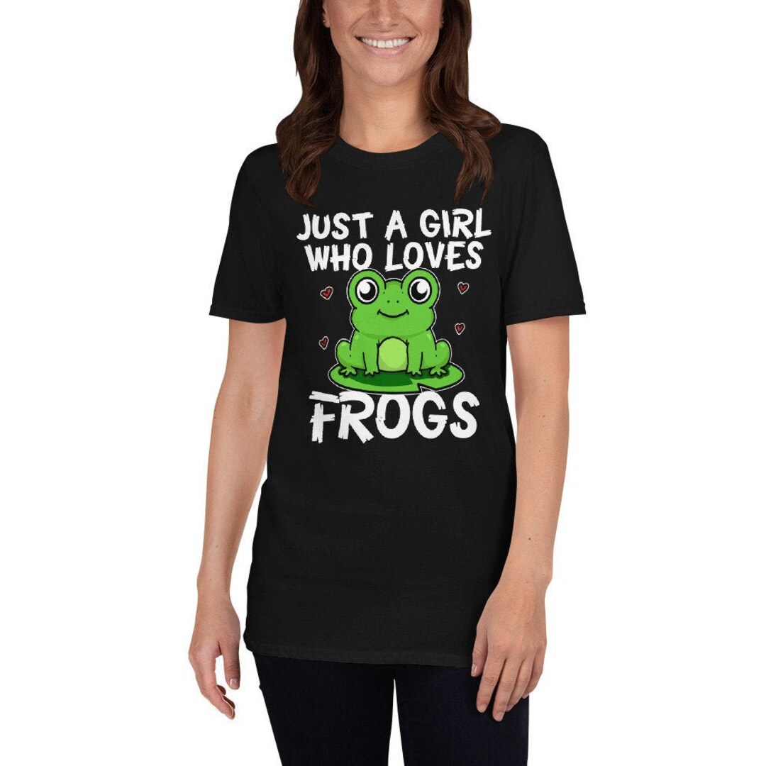 Just A Girl Who Loves Frogs Cute Green Frog Costume Short-sleeve Unisex ...