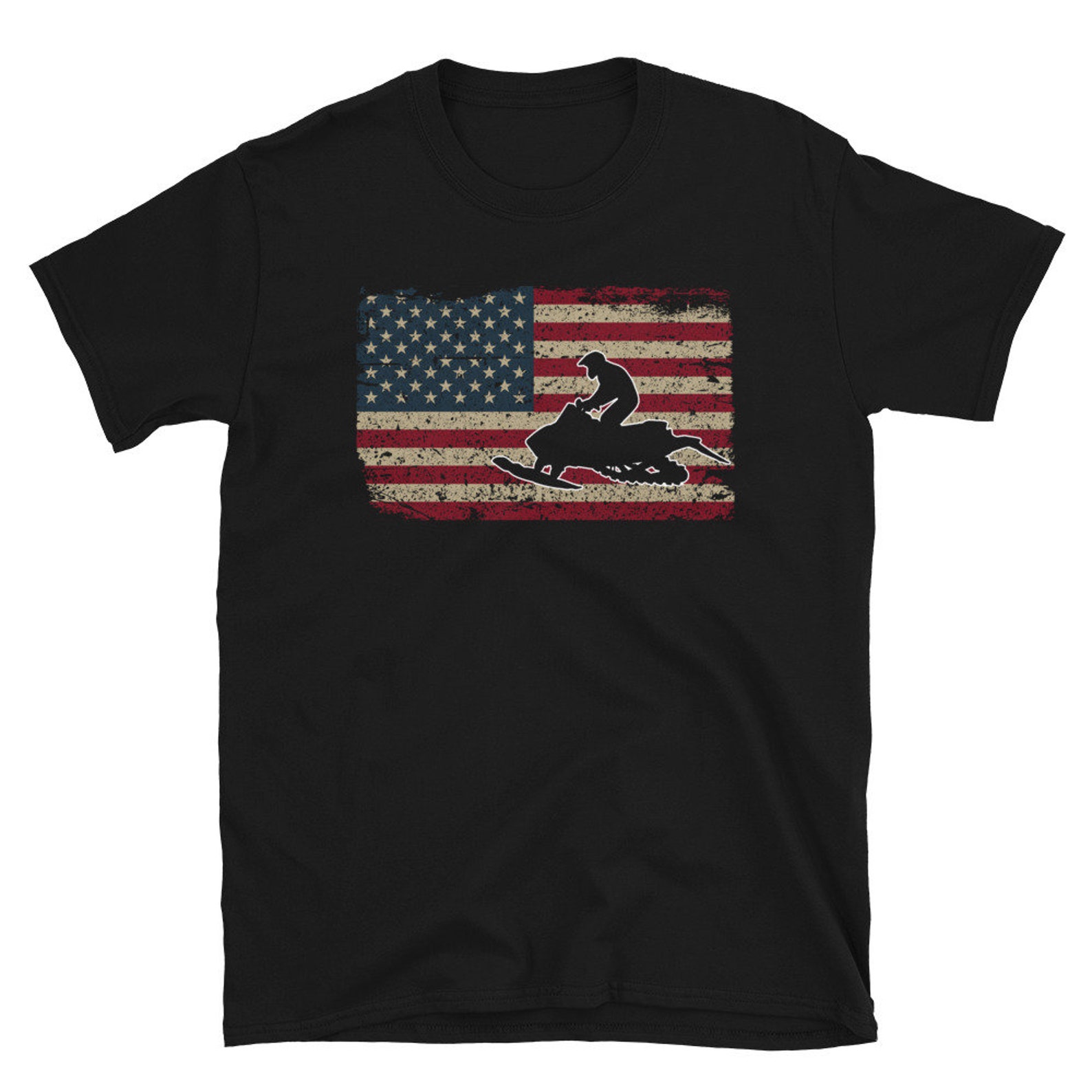 Snowmobile USA Flag Snow Sled Patriotic Snowmobiling Gift - Etsy