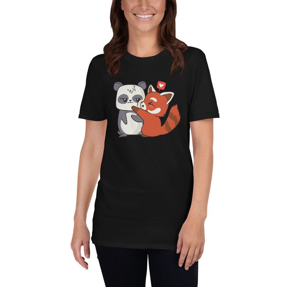 Panda Gift Costume Shirt Red Panda and Panda Love Cute Hugging Pander ...