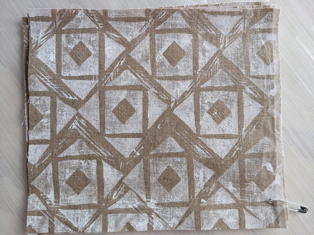 Block Print Neutral White Pattern Fabric Cuts & Yard - Etsy