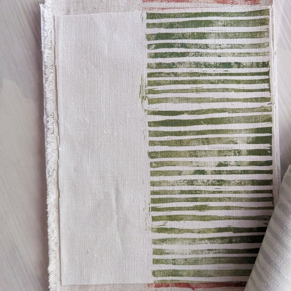 Sage Green Block Print Fabric - Etsy