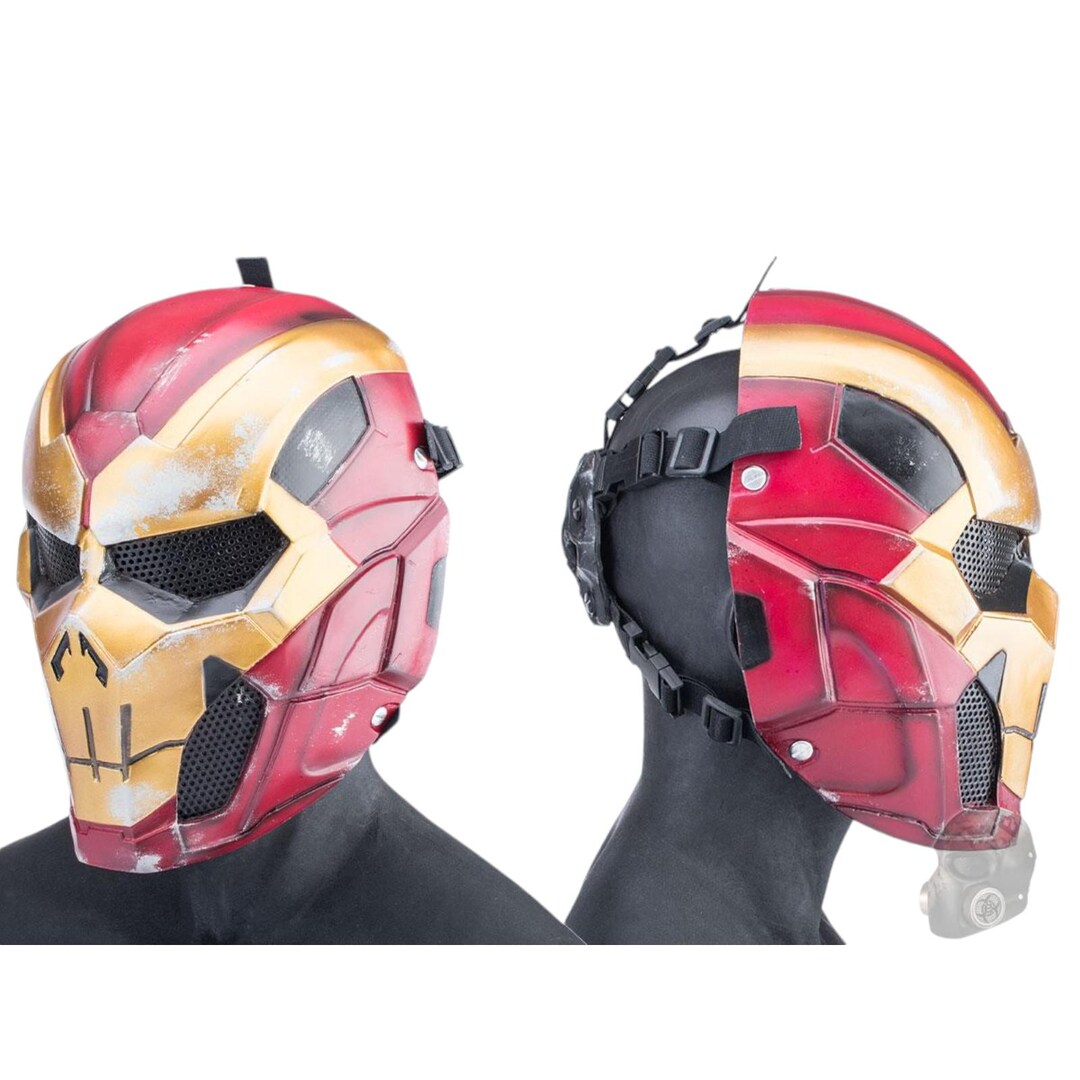 Fiberglass "iron Punisher" Full Face Mask(large / Mesh Lens) Halloween ...