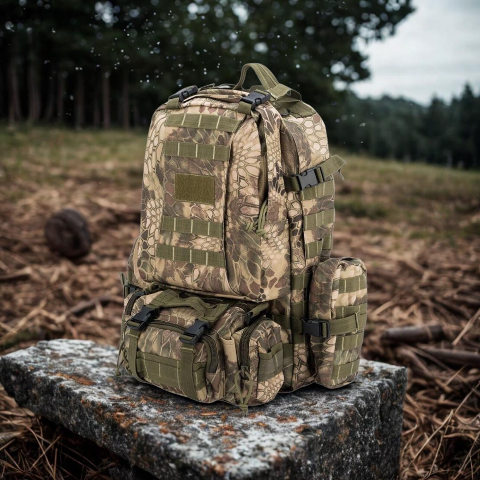 Tac Crew 3-day Mission Military MOLLE Backpack | Heavyweight Webbing ...