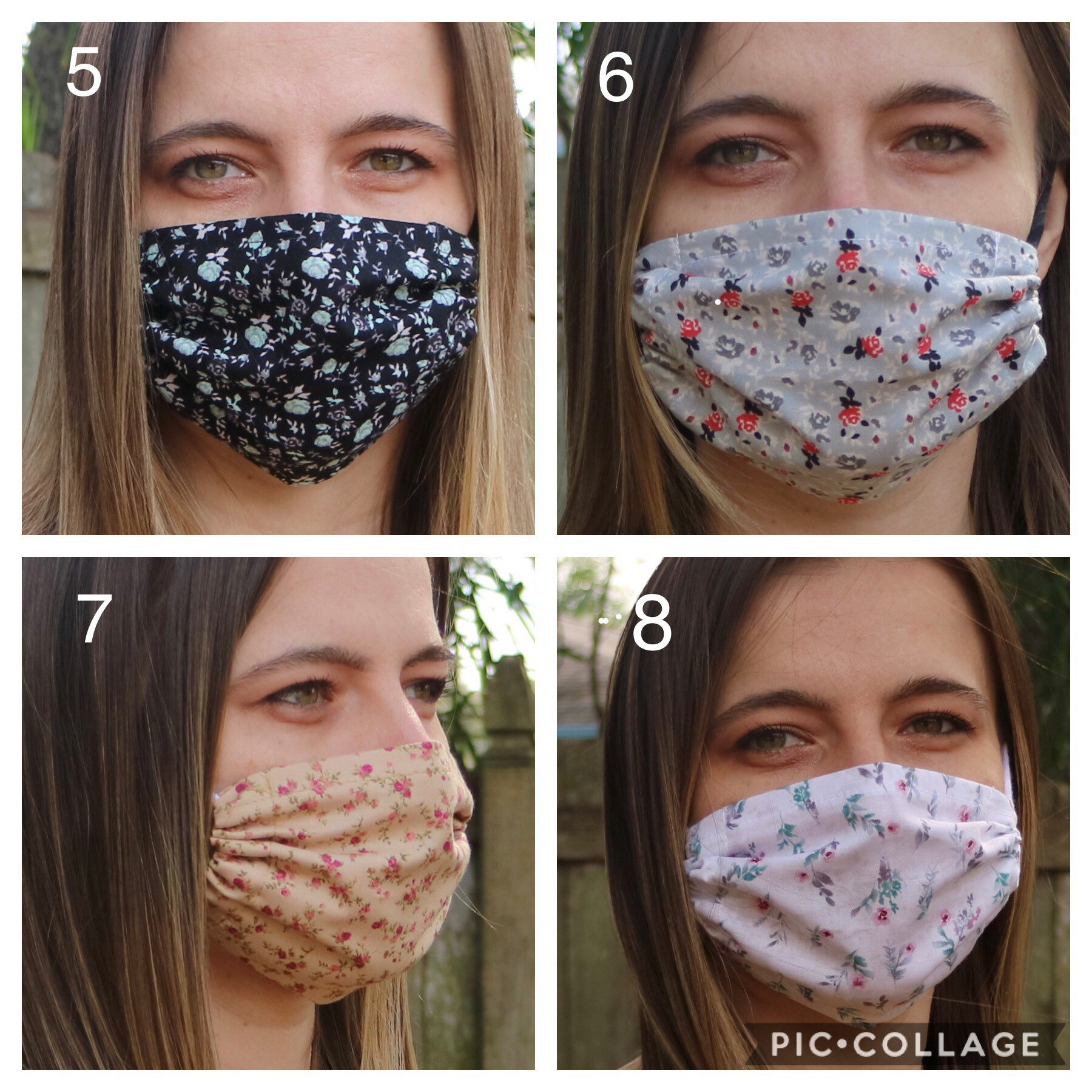 Spring Floral Single Layer Face Mask/ Adult Junior Kids/ | Etsy