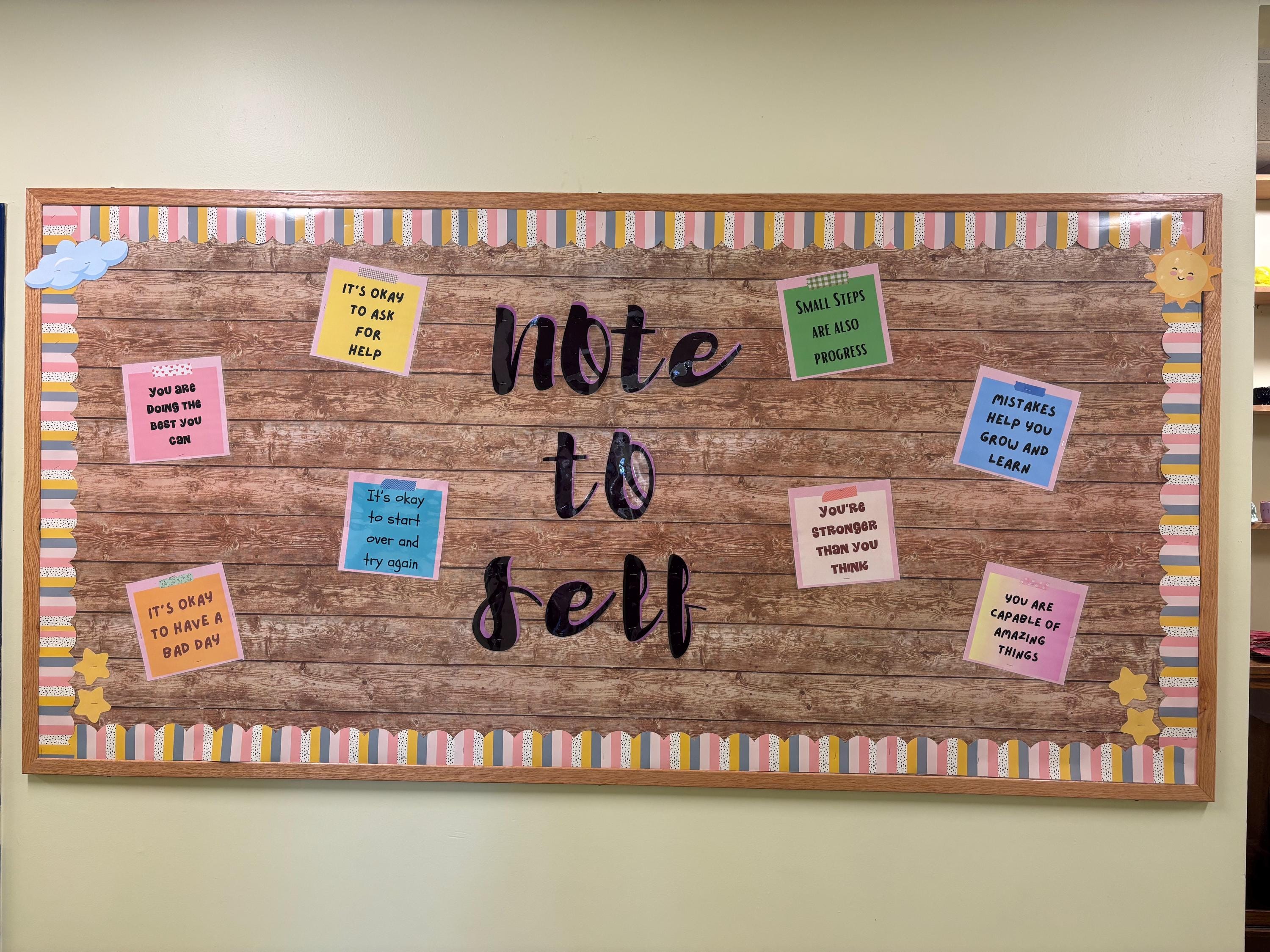 Note to Self-positive Affirmation Bulletin Board Kit - Etsy