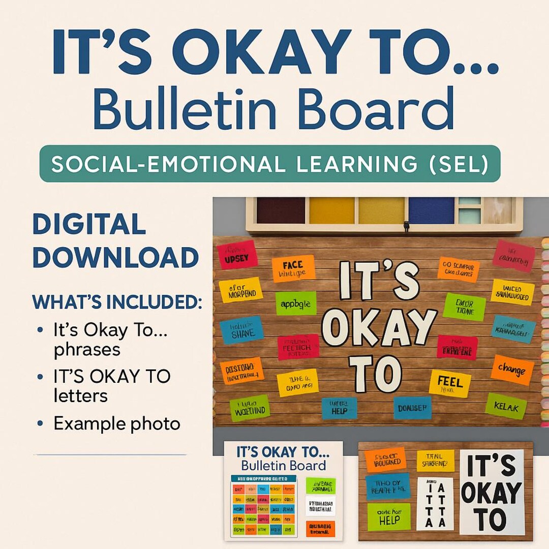 It’s Okay To…” Bulletin Board Digital Download - Etsy