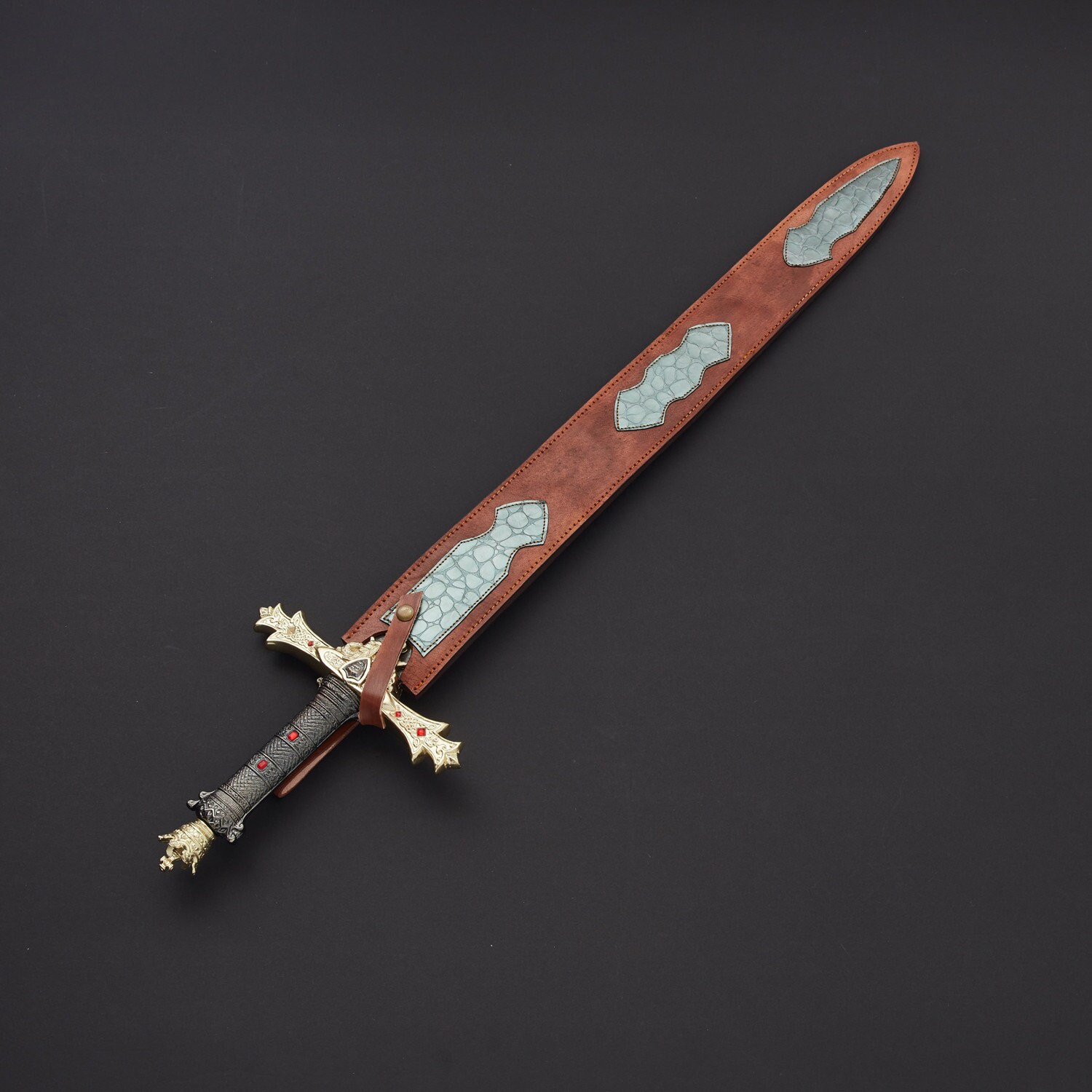 AM Custom Handmade Damascus Steel TIPU Sultan Sword With Pouch - Etsy